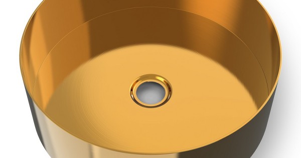 ΝΙΠΤΗΡΑΣ ΕΠΙΚΑΘΗΜΕΝΟΣ MILO GOLD BRUSHED 40X40X12CM | ONECERAMICA